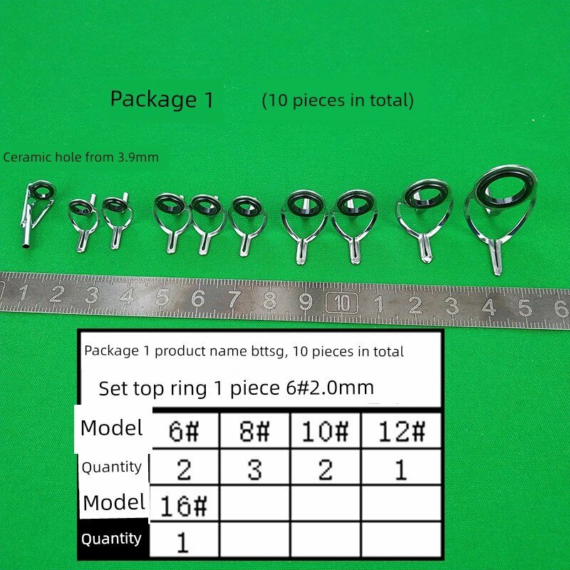 Направляющее кольцо BT из нержавеющей стали, двойное направляющее кольцо для ног Luya, длинное кольцо для метательной