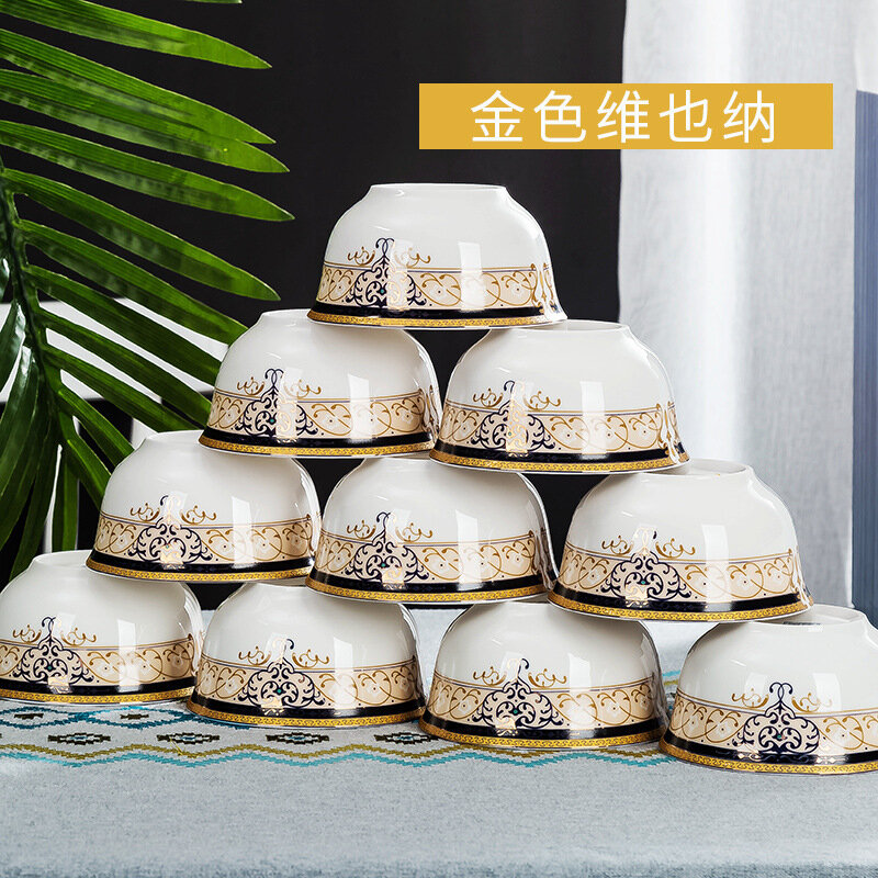 Керамические миски Jingdezhen, домашние китайские миски из костяного фарфора, миски для риса, суповые миски, подарки на