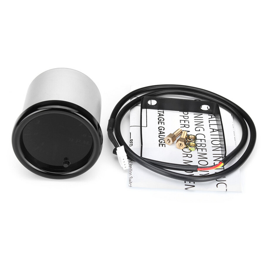 2 "52 мм Тахометр 0-8000 об/мин Цифровой Светодиодный Дисплей Для 1-10 Цилиндрового Двигателя