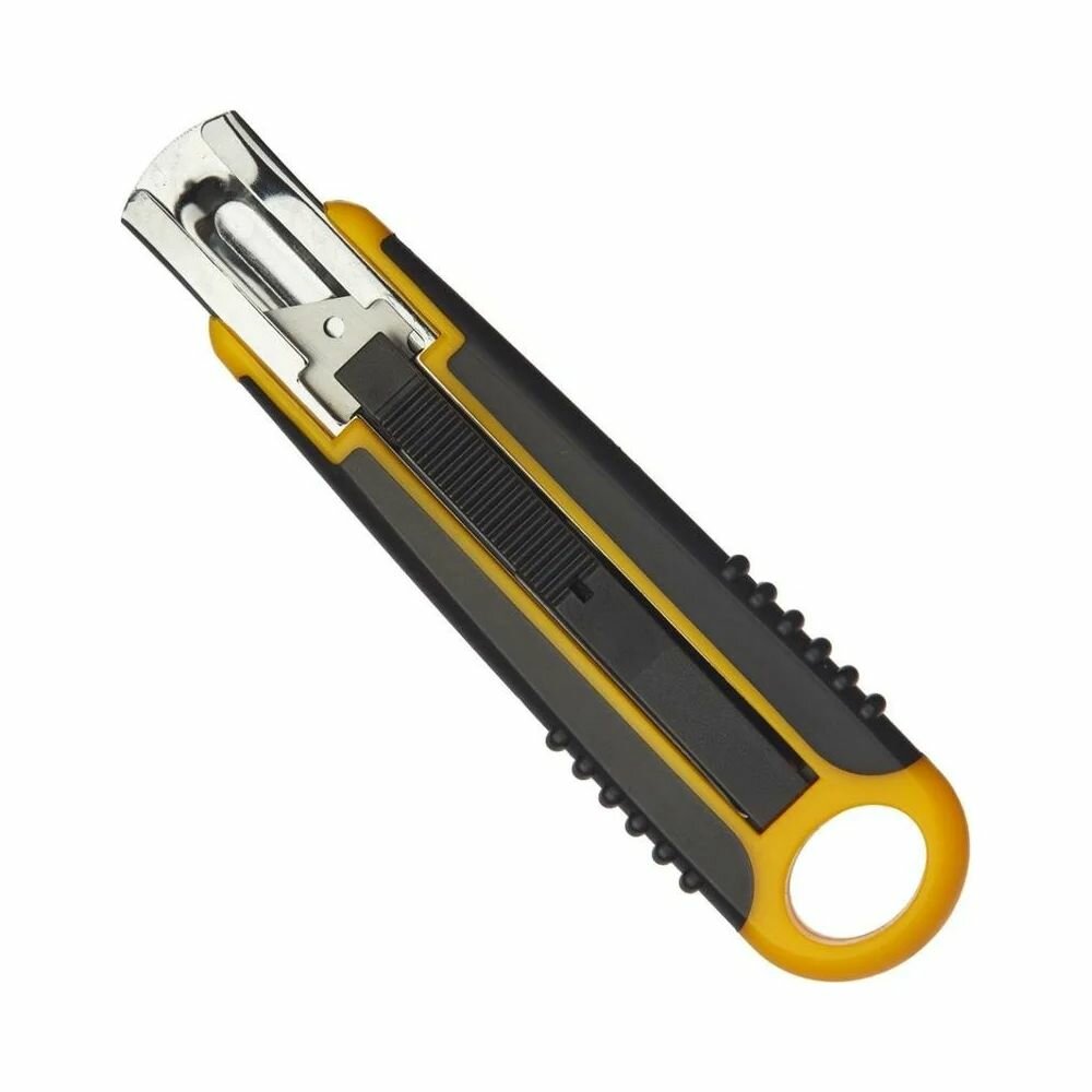 Промышленный нож Attache Selection 18 мм, с возвратной пружиной, с резиновой ручкой 280464