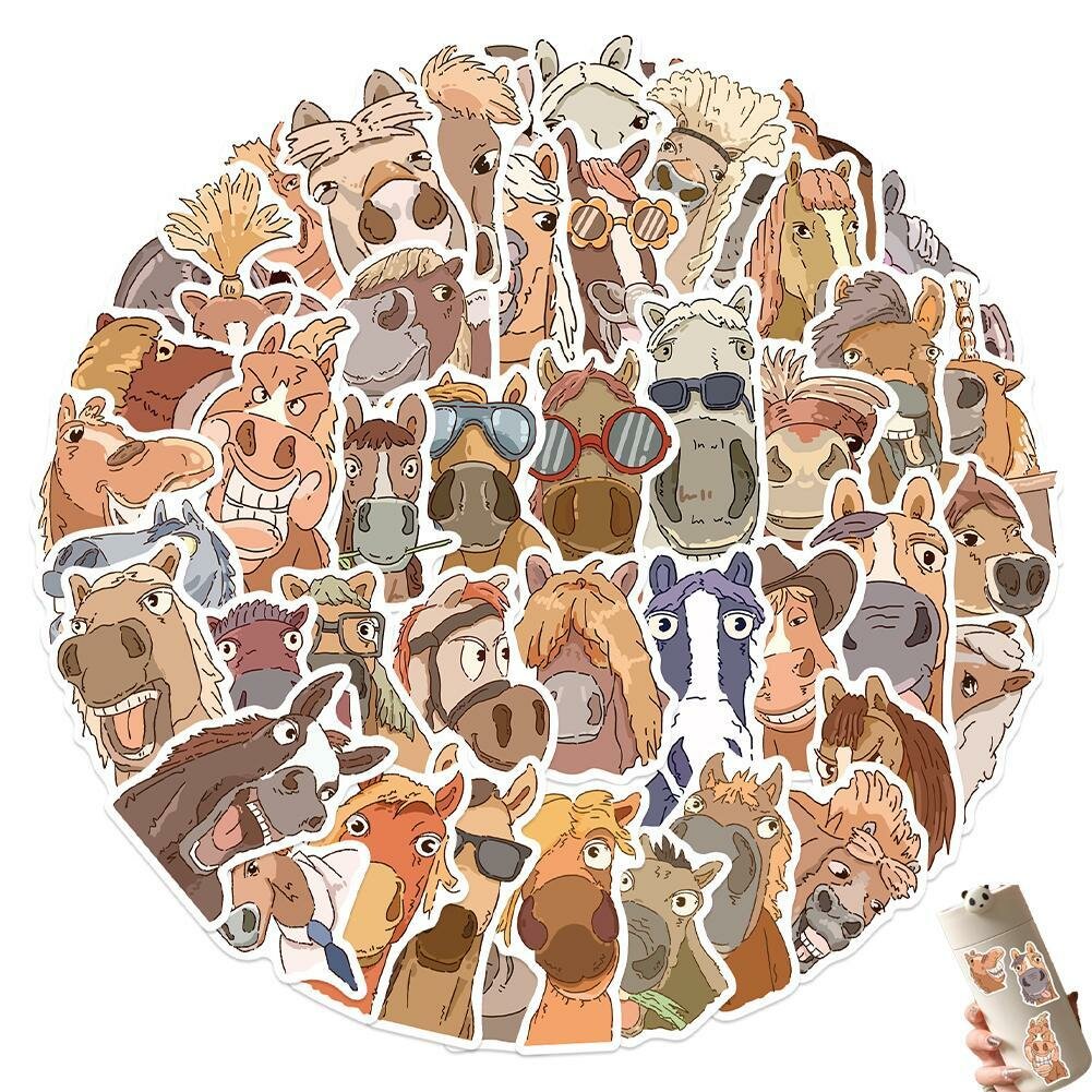 50 наклеек для украшения мультяшных пони