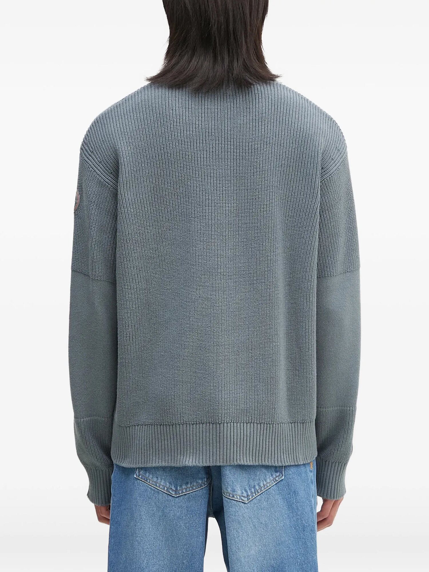 Свитер NAPAPIJRI Ribbed round-neck sweater, размер 52, , серый — фото 1