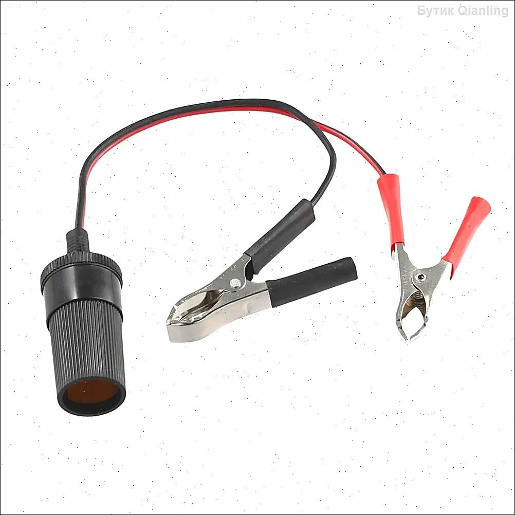 Кнопка прикуривателя, для автомобильных аккумуляторов, красная/черная, 1 шт