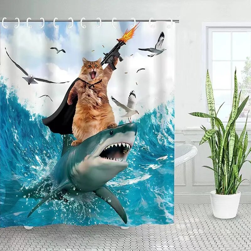 Штора для ванной виниловая, высота 180 см, ширина 180 см.