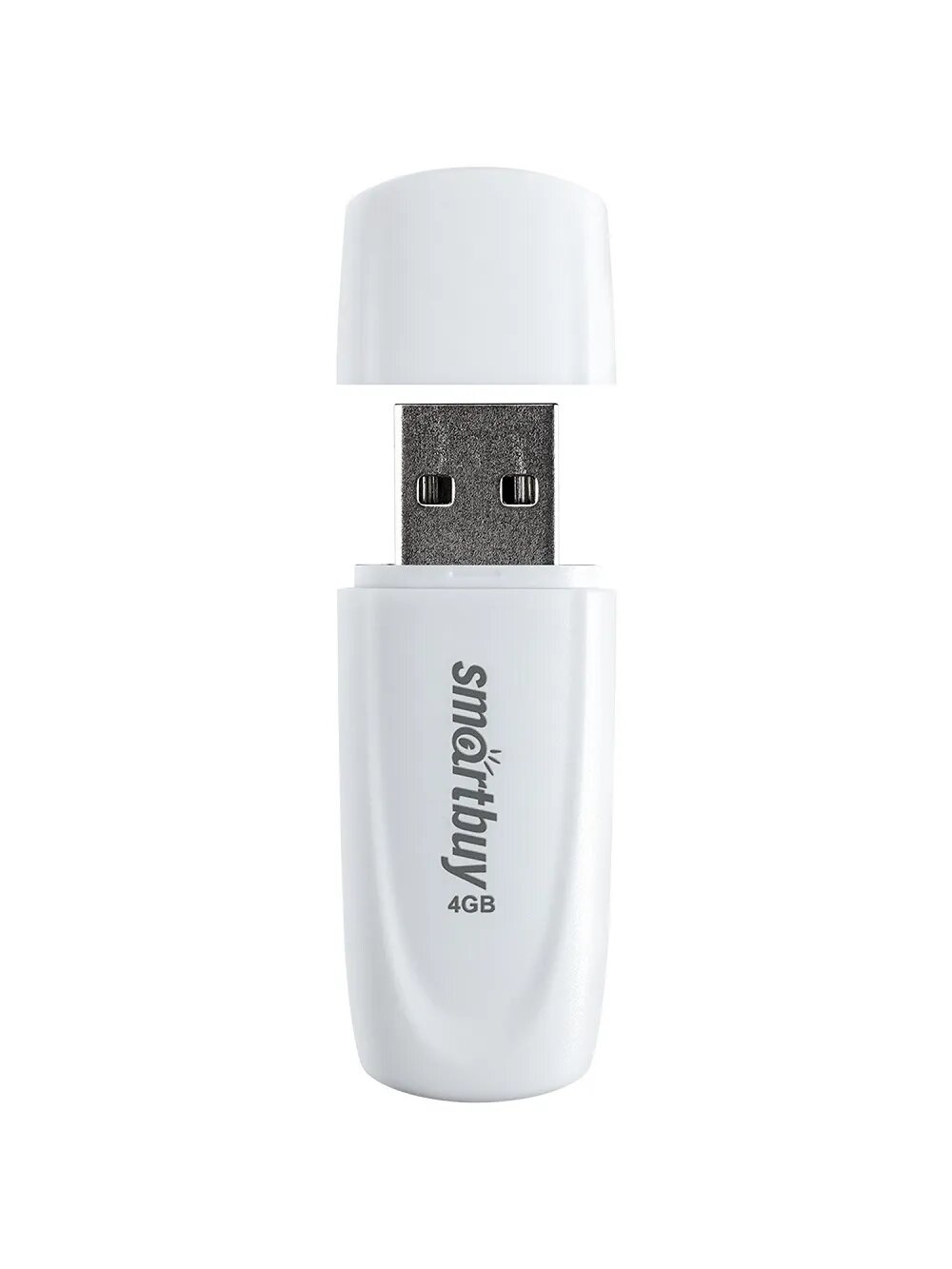 Накопитель SmartBuy SB004GB2SCW Scout, USB Type-A, 4GB, белый