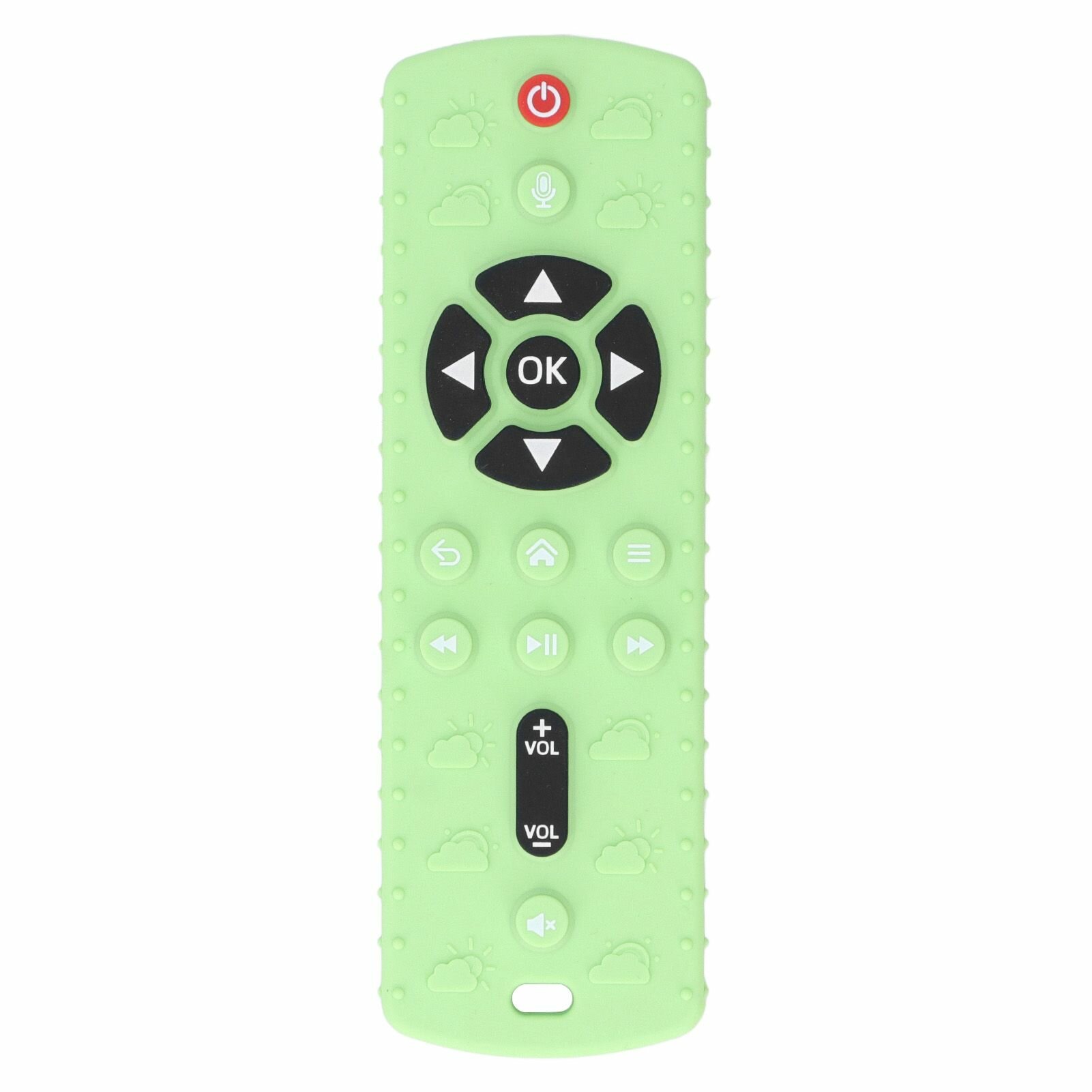 Детский прорезыватель в виде пульта ТВ, сенсорная тренировка, светло-зеленый