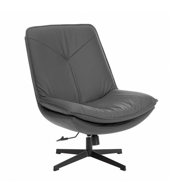 Кресло лаунж Cosmo, экокожа, графит