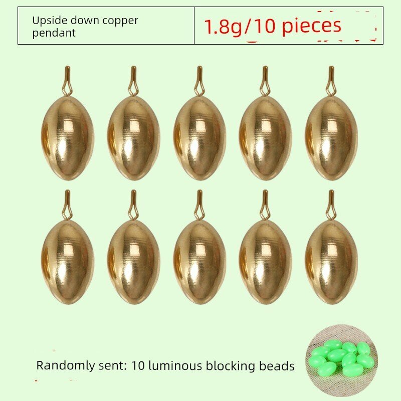 10 шт, медная приманка для пули, рыболовные аксессуары дальнего действия, набор светящихся блоков из бисера, медная