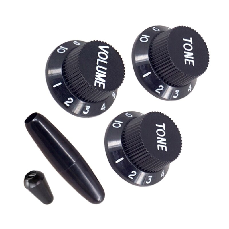 Guitar Knobs Set Potentiometer Caps Plastic Guitar Knobs Plastic Texture
