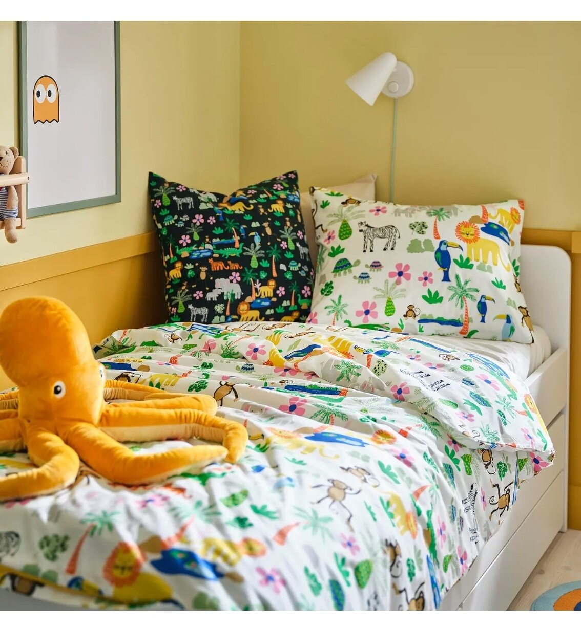 Постельное белье IKEA NATTHAGER, для детей, 1,5-спальный размер, пододеяльник 150x200 ，одна наволочка50*80CM