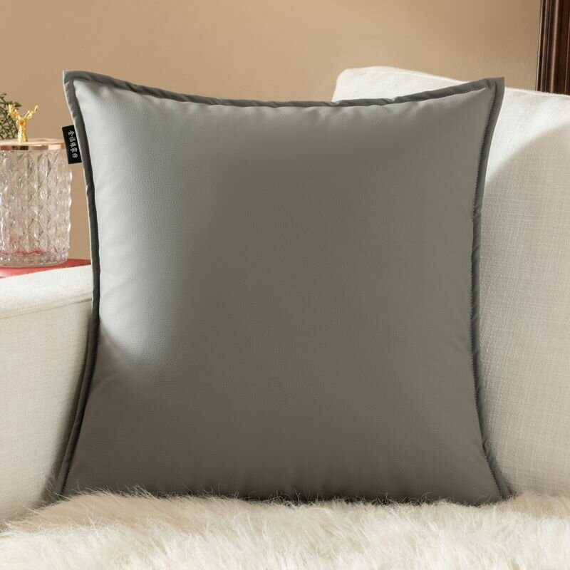 Подушка из кожи личи, высококачественная кожа, технология защиты от царапин кошек, экокожа, диван, гостиная, прикроватная подушка, наволочка, настраиваемая