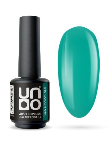 Гель-лак UNO "Морская волна" 010 Sea Wave, глянцевый, зеленый, 8г