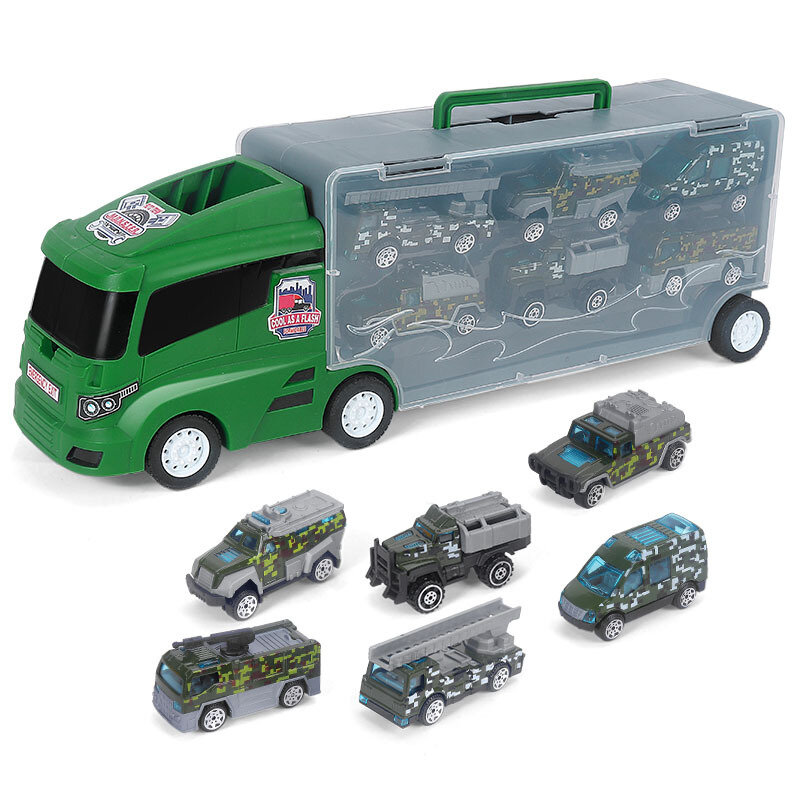 Детская игрушка, большая модель, ручной контейнерный грузовик, хранение, транспорт, симуляция, сплав, маленькая машина, прочный грузовик для мальчиков