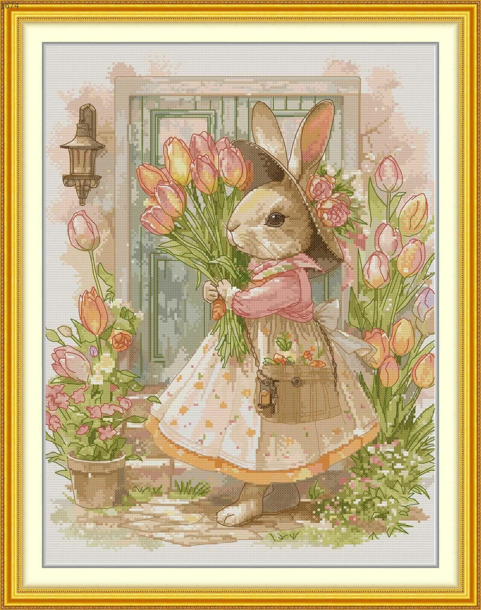 Эксклюзивный набор для вышивания крестом NKF, схема Питер Кролик 37х47 см на канве 14 CT