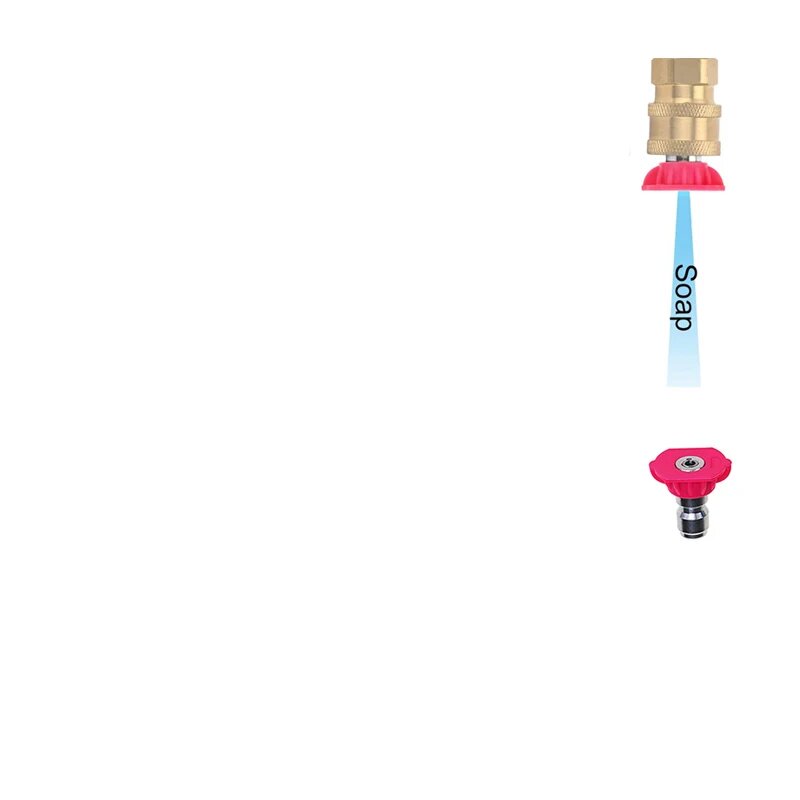 Насадка для мойки высокого давления Аксессуары для автомойки, 7-цветная насадка для мойки высокого давления, быстрый разъем, пистолет для мойки автомобиля высокого давления 1/4 дюйма, быстроразъемная насадка