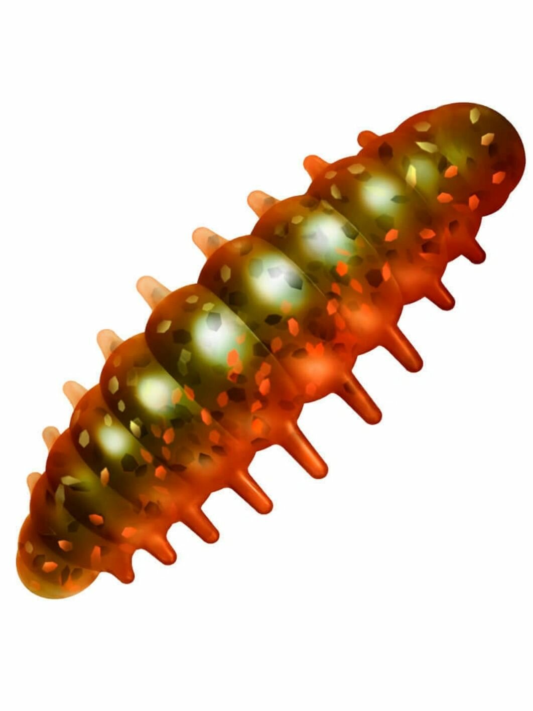 Приманка ZUB NOA LARVA 30 мм (1,2") -10 шт, (цвет 503) коричневый с блестками