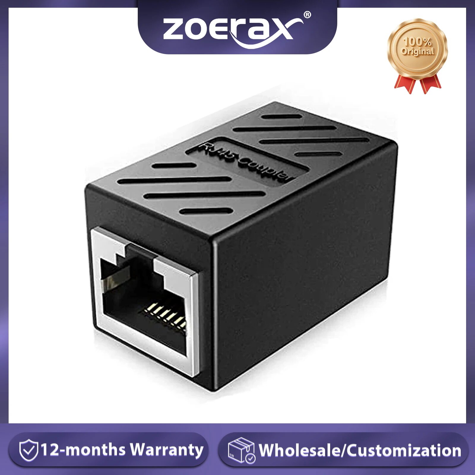 ZoeRax соединитель RJ45 Ethernet 1000 Мбит/с 2 шт.