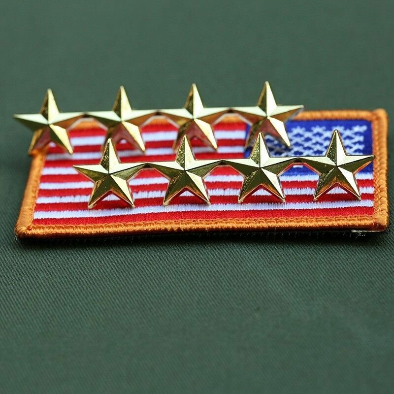 Американский металлический значок мини-полковника, значок на воротнике рубашки четырехзвездочного генерала, аксессуар для плеча, реквизит для фильма