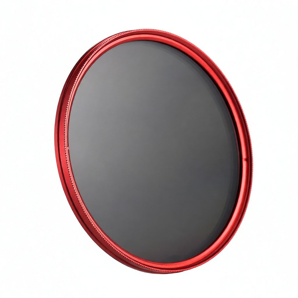 FOTGA 82mm Slim ND Fader Variable Filter Neutral Density ND2 to ND400 Red для камер DSLR Canon Nikon, Aluminum Alloy + Optical Glass, 1 шт, с кейсом