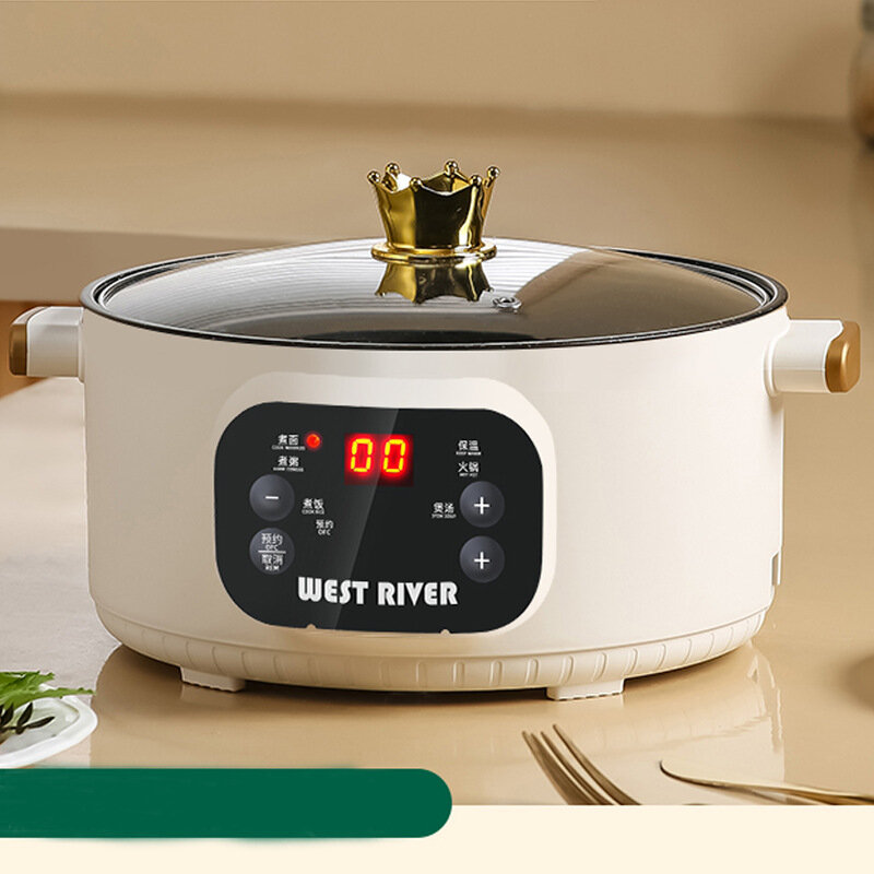 Экспортировано в Германию Умная электрическая сковорода Многофункциональный интегрированный кастрюля Многофункциональная кастрюля для жарки и варки Электрическая кастрюля