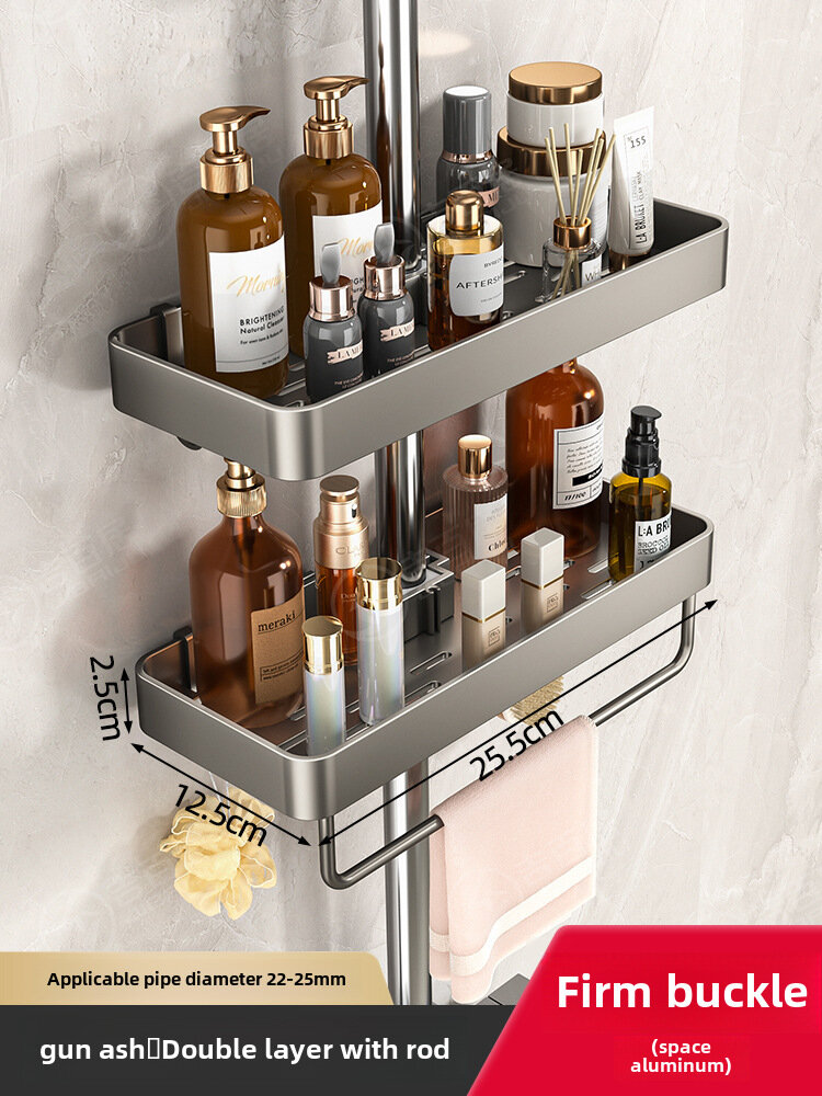 Производители поставляют унитазную пряжку, поддон для душа, кронштейн для душевой штанги без сверления, встроенный (Серый пушка - двойной слой с штангой, Без спецификаций)