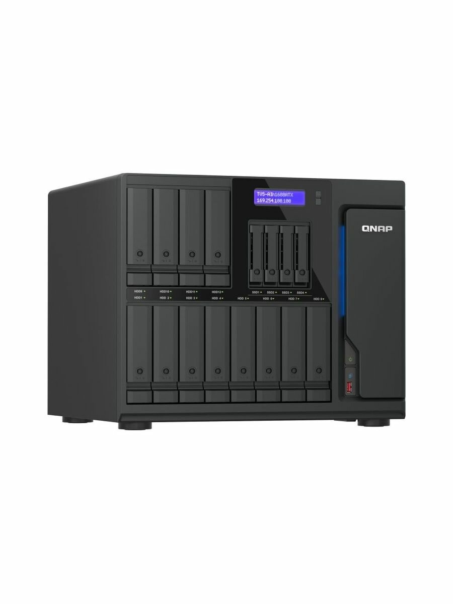 Сетевое хранилище QNAP TVS-AIh1688ATX, 48GB, RAID 1, 16 слотов