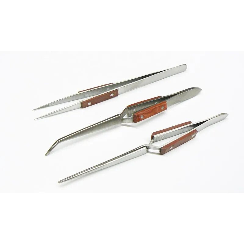 Набор пинцетов ювелирных для пайки из нержавеющей стали 3 шт