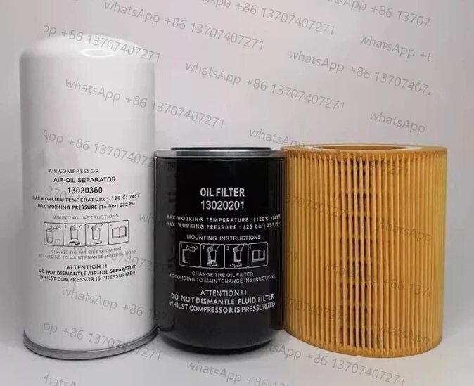 13020360 + 13020201 + 13020102 Комплект фильтров маслоотделителя для воздушного компрессора мощностью 11/15 кВт