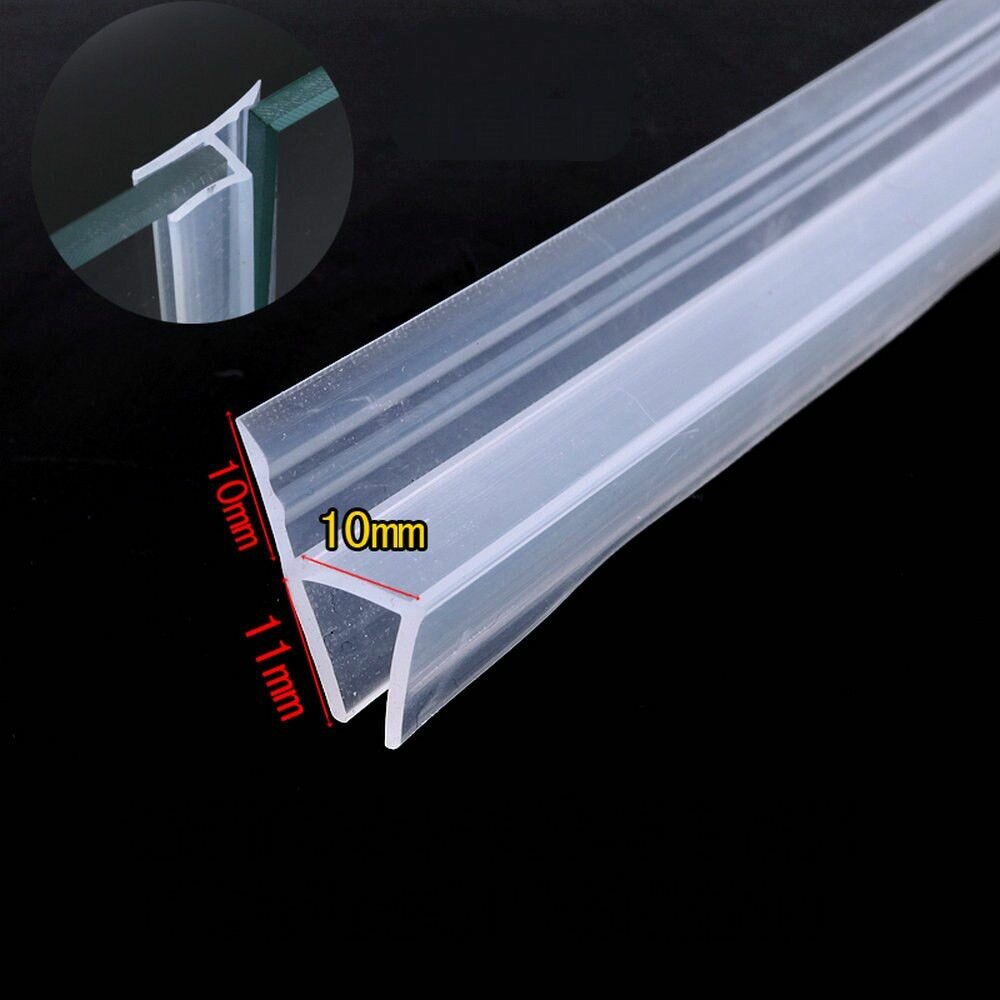 Силиконовая резина уплотнительная лента для душевой кабинки, безрамной стеклянной двери, окна, уплотнители, термостойкий ограничитель сквозняка, h10, 3 метра