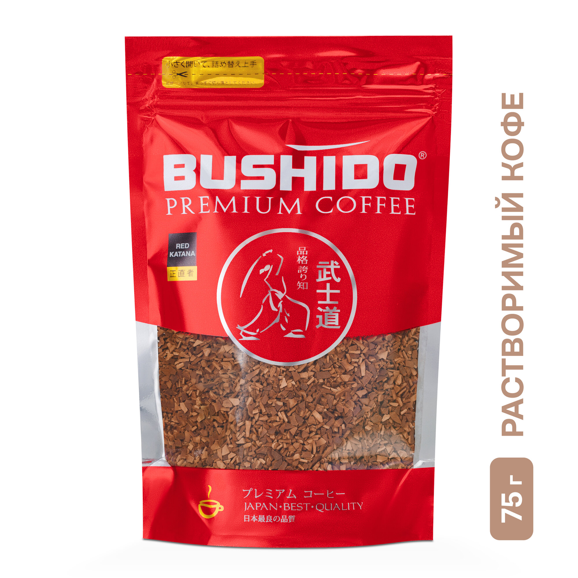 Кофе растворимый Bushido Red Katana, пакет, 75 г