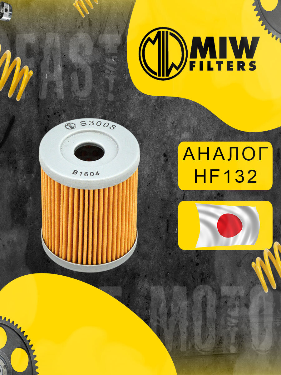 Масляный фильтр MIW S3008 (аналог HF132)