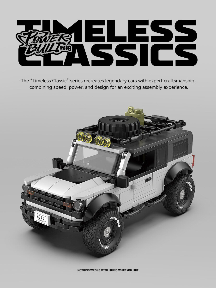 Конструктор Ford Bronco 1:32 — американская икона бездорожья, серия Timeless Classics, коллекционная модель