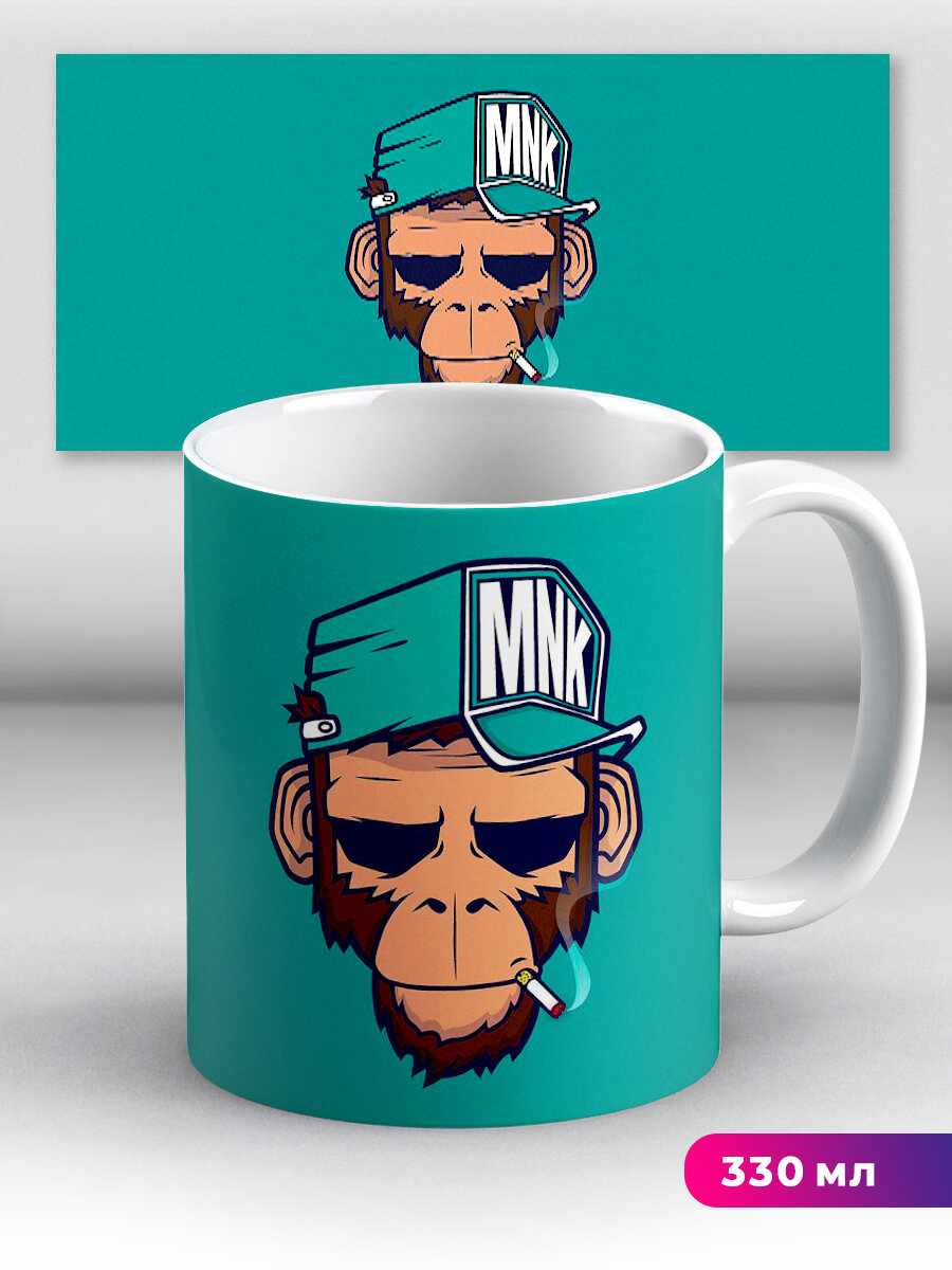 Кружка NFT криптовалюты блокчейн обезьяна MNK
