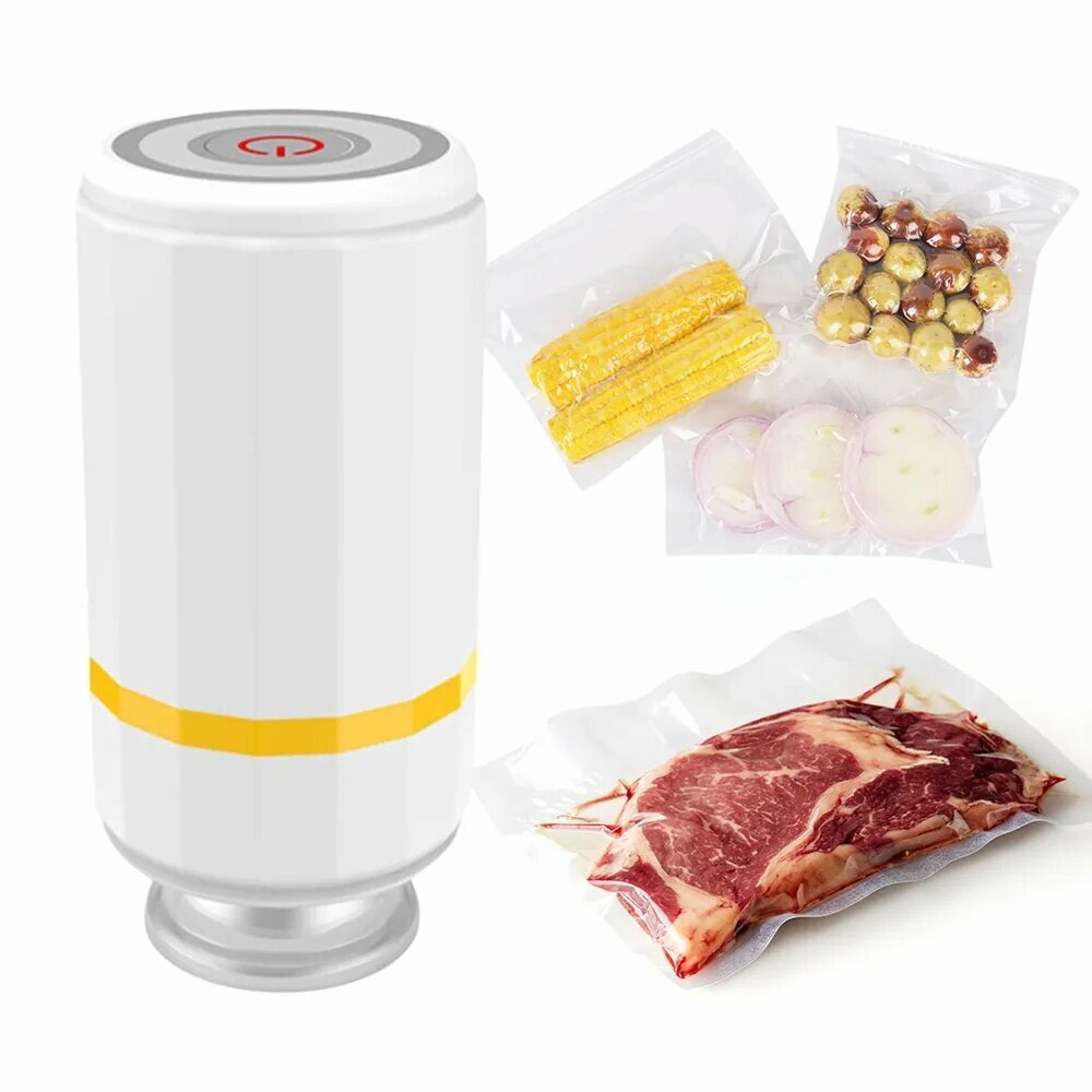 Портативный ручной вакуумный насос для упаковки продуктов с аккумулятором и USB-зарядкой