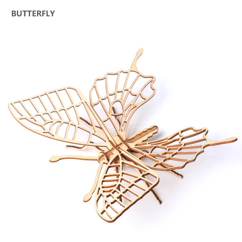 Деревянная бабочка 3D пазл Butterfly