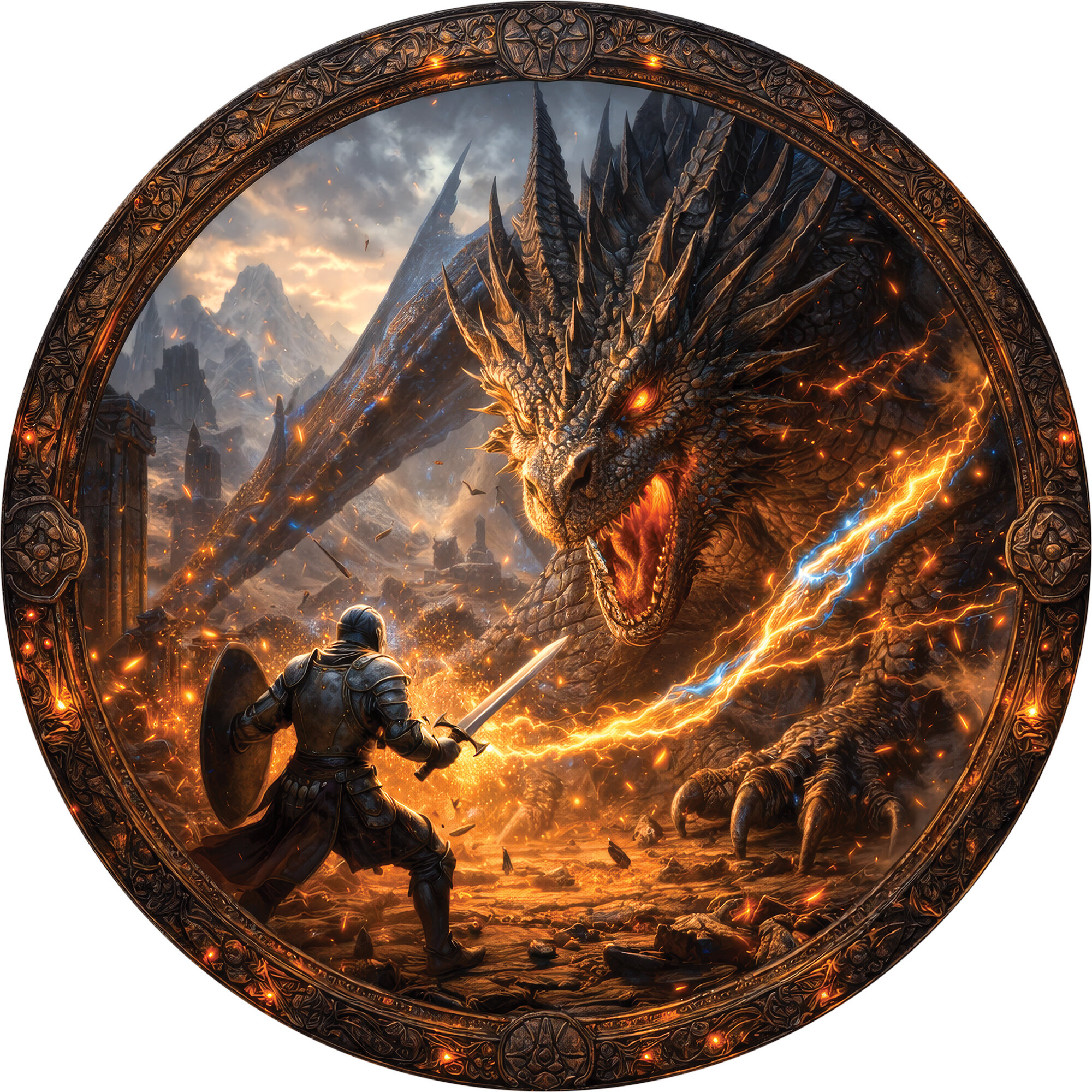 Деревянный пазл коллекции "Мир легенд" / 30х30см, 204 деталей / Подарок для взрослых и детей