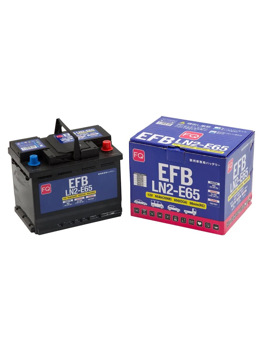 Аккумулятор FQ EFB LN2-E65 12V 65Ач обр. пол.