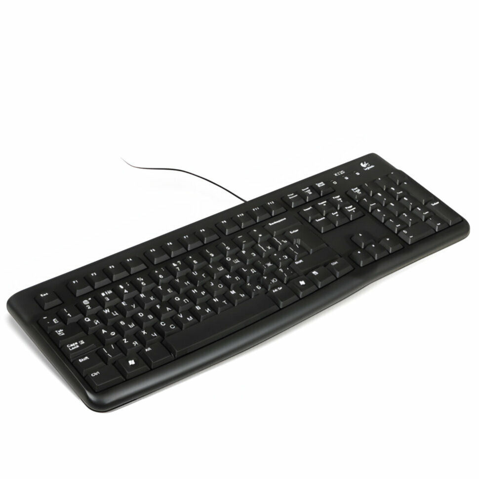 Клавиатура проводная LOGITECH K120, USB, 104 клавиши, черная, 510624