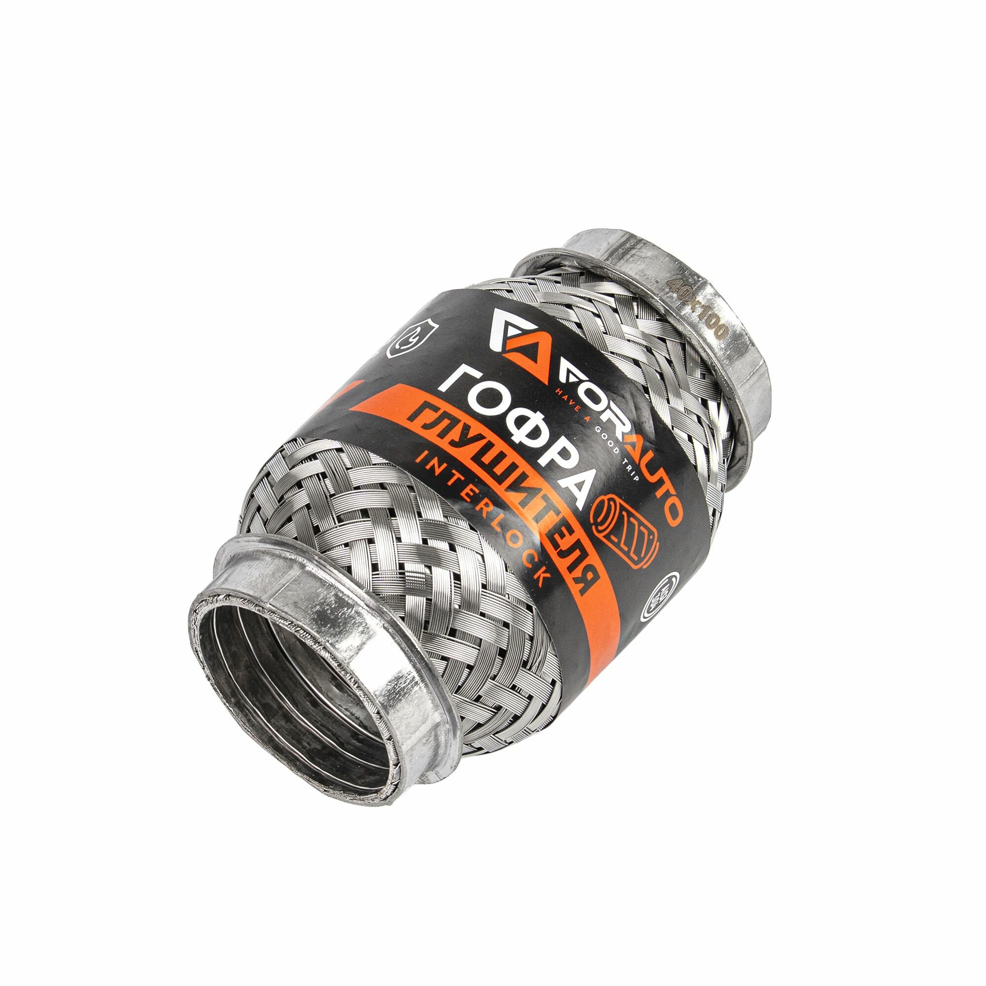 Гофра глушителя (40 x 100) 3-х слойная INTERLOCK