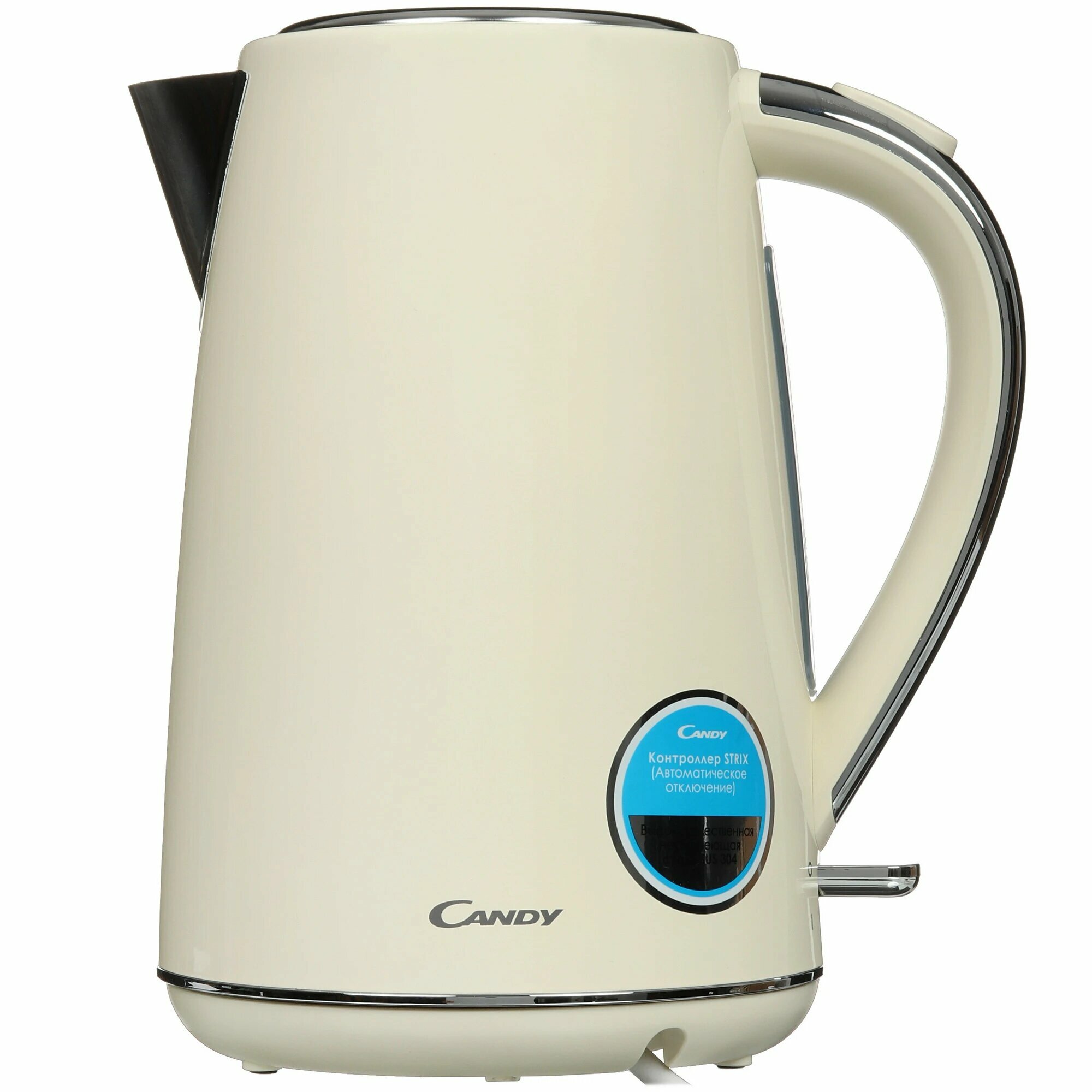 Электрочайник Candy CK-202, 1,7 л, нержавеющая сталь, блокировка без воды
