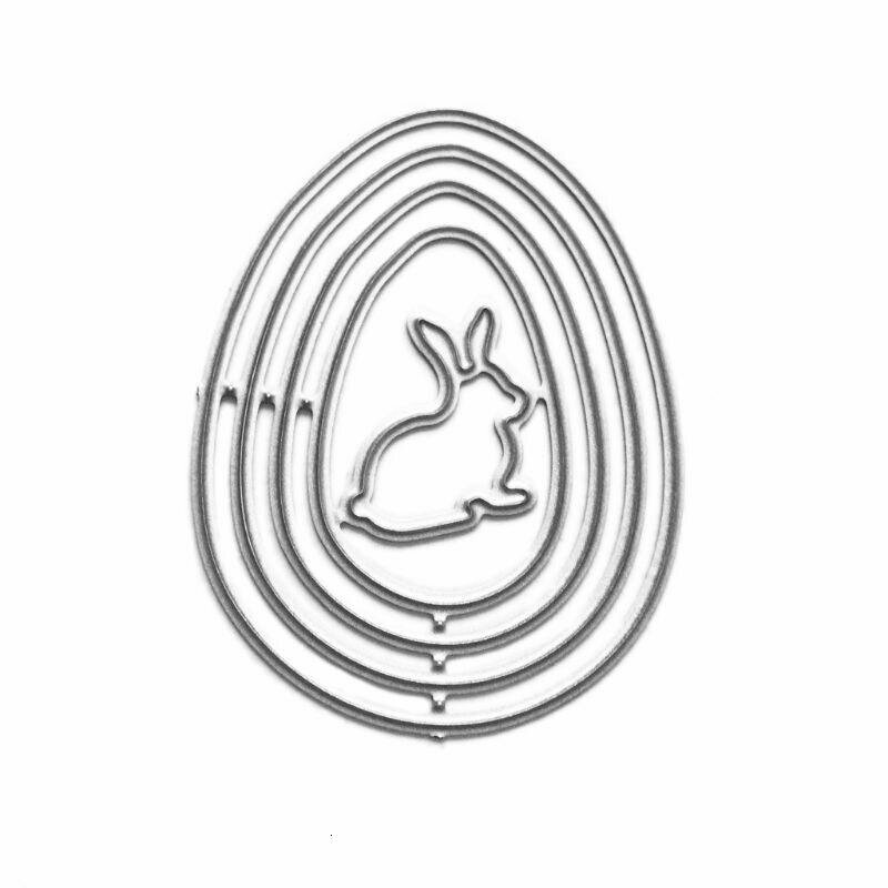 Вырубные шаблоны «Яйцо и кролик», Серебро