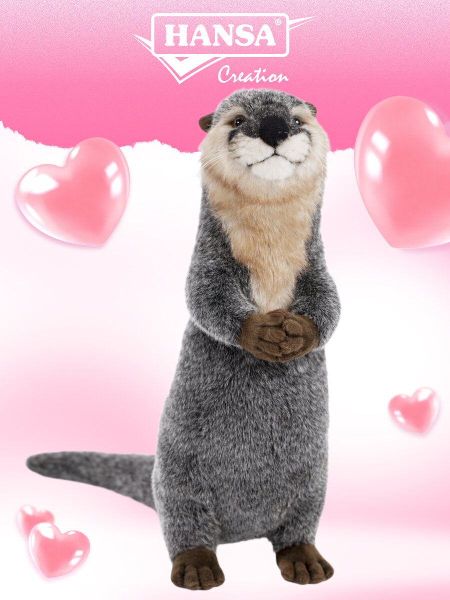 Реалистичная мягкая игрушка Hansa creation 3814 Выдра стоящая, 35 см