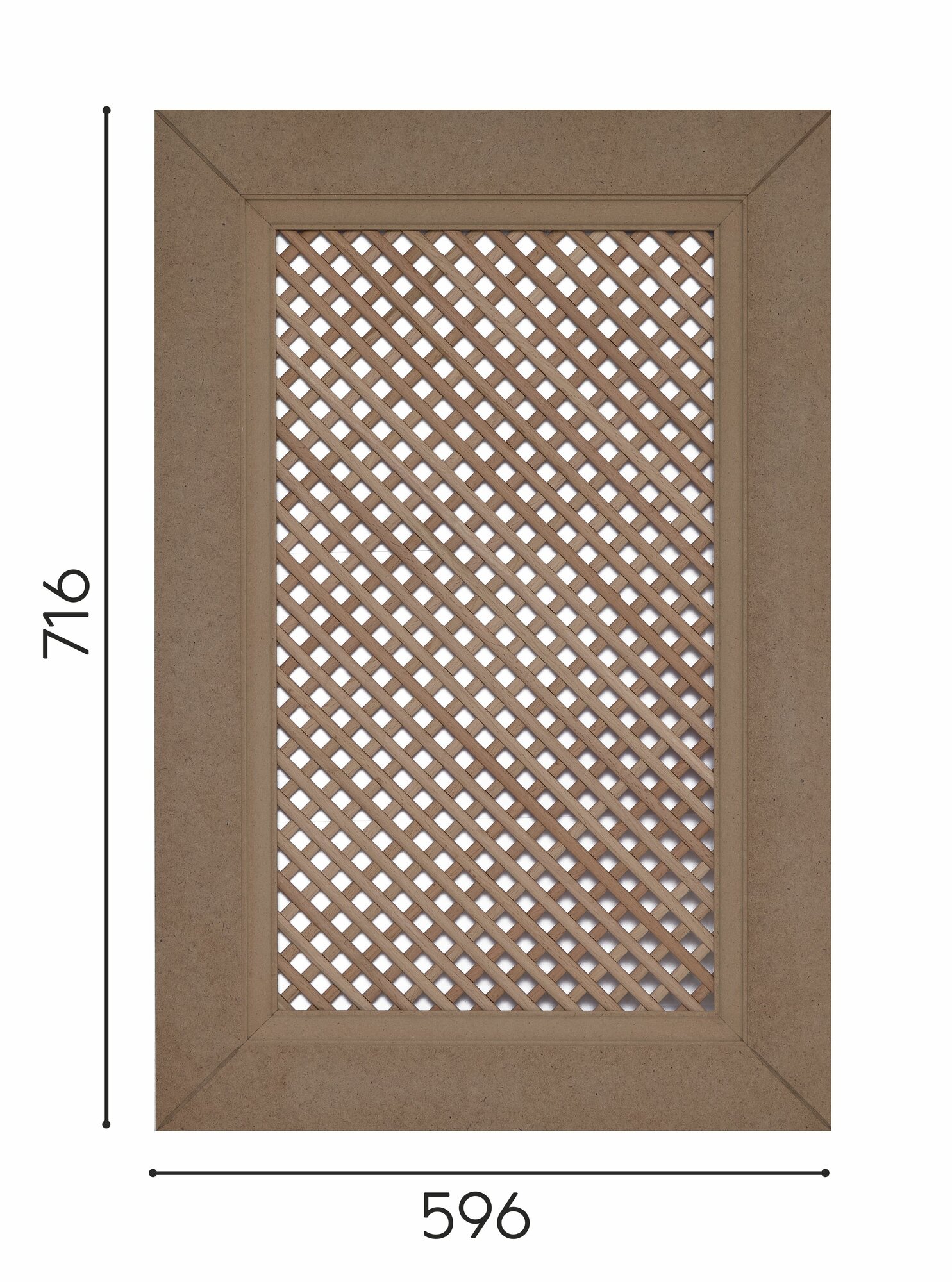 Фасад мебельный МДФ под покраску решетка