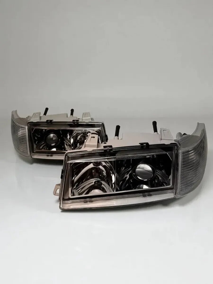 Фары для ВАЗ 2110 передние с Bi-Led линзами хром отражатель