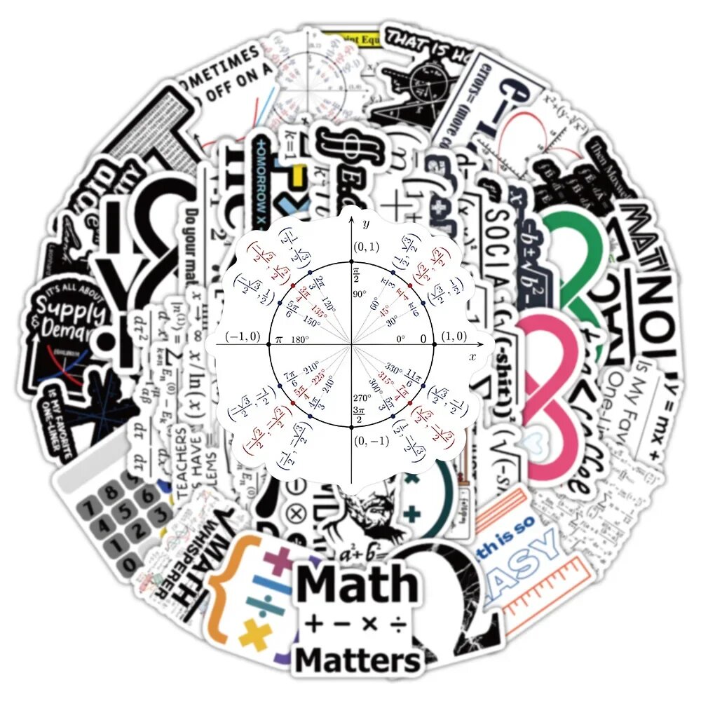 10/50/100 шт, наклейка с математической формулой, наука, химия, лаборатория, мозг, ученые, наклейки для детей, подарок, декор, наклейка на багаж