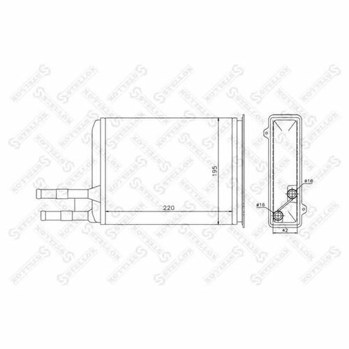 Радиатор печки Stellox 1035025sx для Citroen JUMPER; Fiat DUCATO; Peugeot BOXER