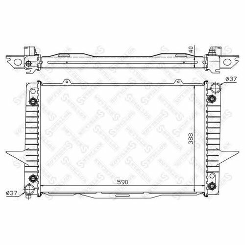Основной радиатор (двигателя) Stellox 1026450SX для Volvo 850, C70 I, S70, V70 I