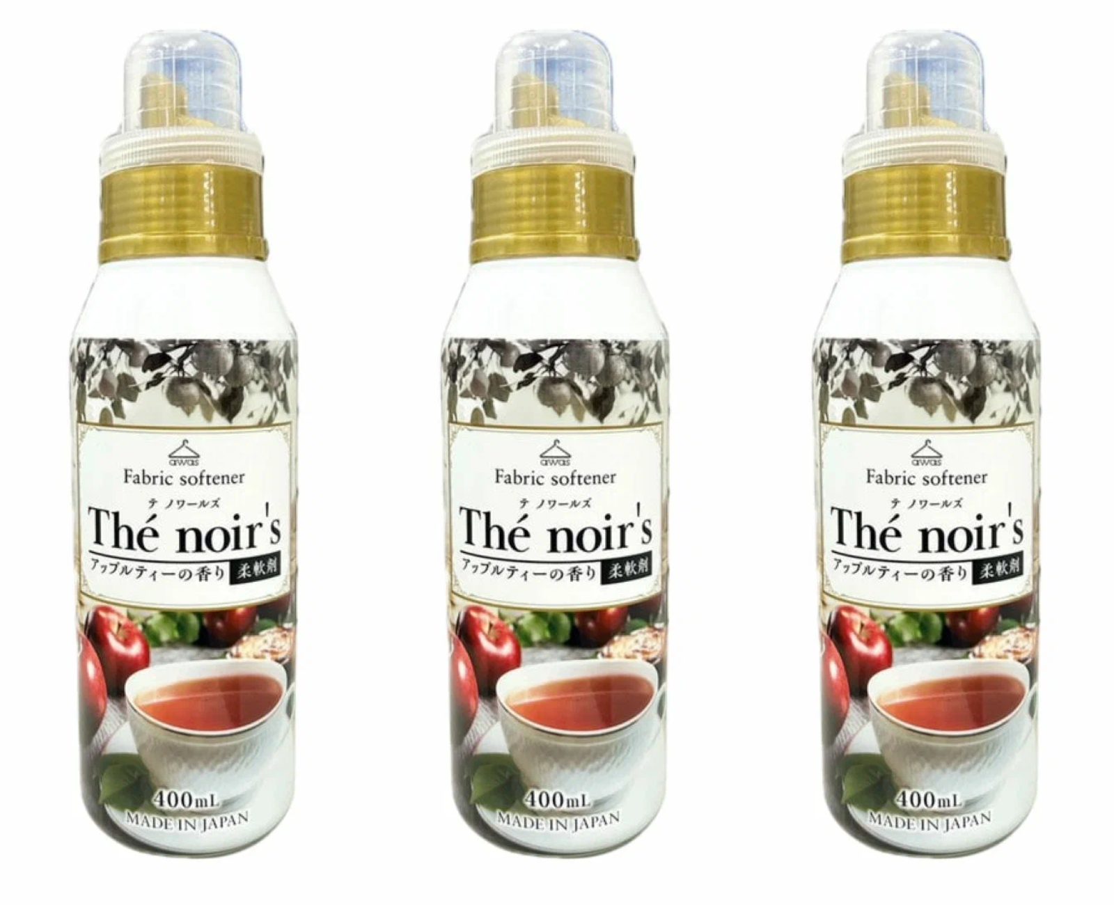 Кондиционер Rocket Soap для белья Awas The noir’s, аромат яблочного чая, 400 мл, 3 штуки
