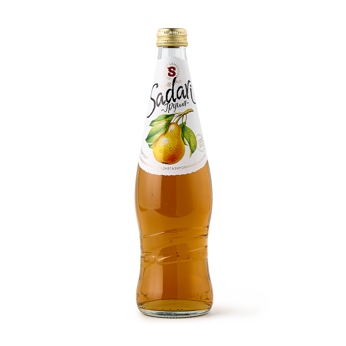 Напиток Sadari Груша, среднегазированный, 0,5 л, стекл. бутылка