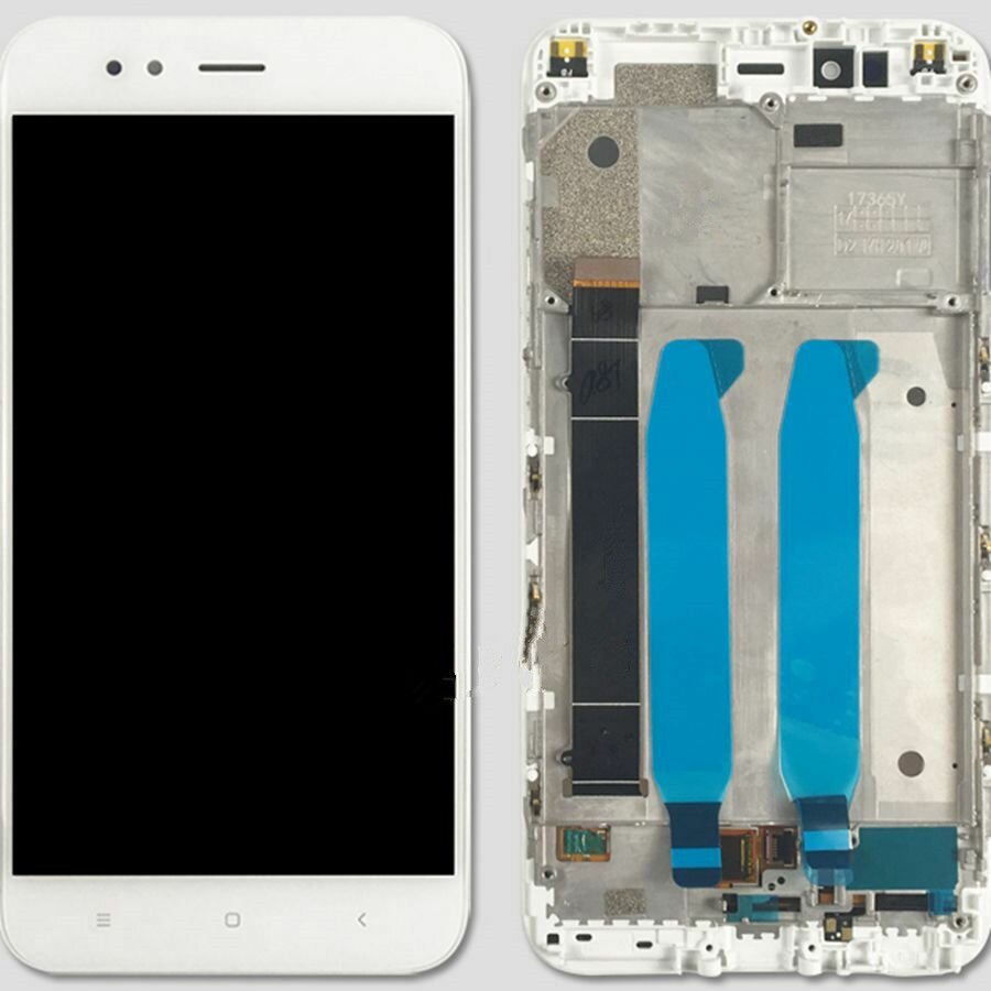 Дисплей для Xiaomi Mi A1 (MDG2, MDI2) в рамке (белый) премиум
